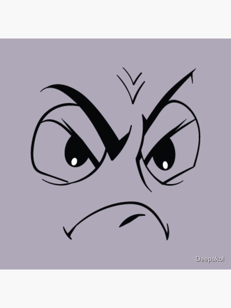 "Angry face" Sticker by Deepakol | Redbubble