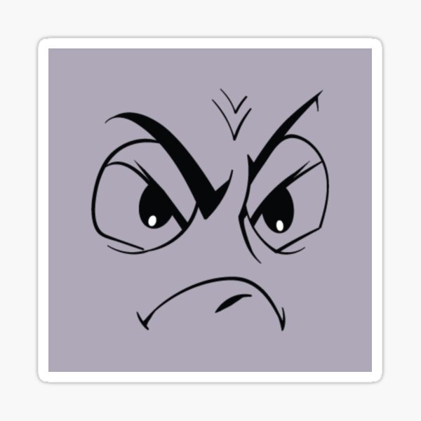 "Angry face" Sticker by Deepakol | Redbubble