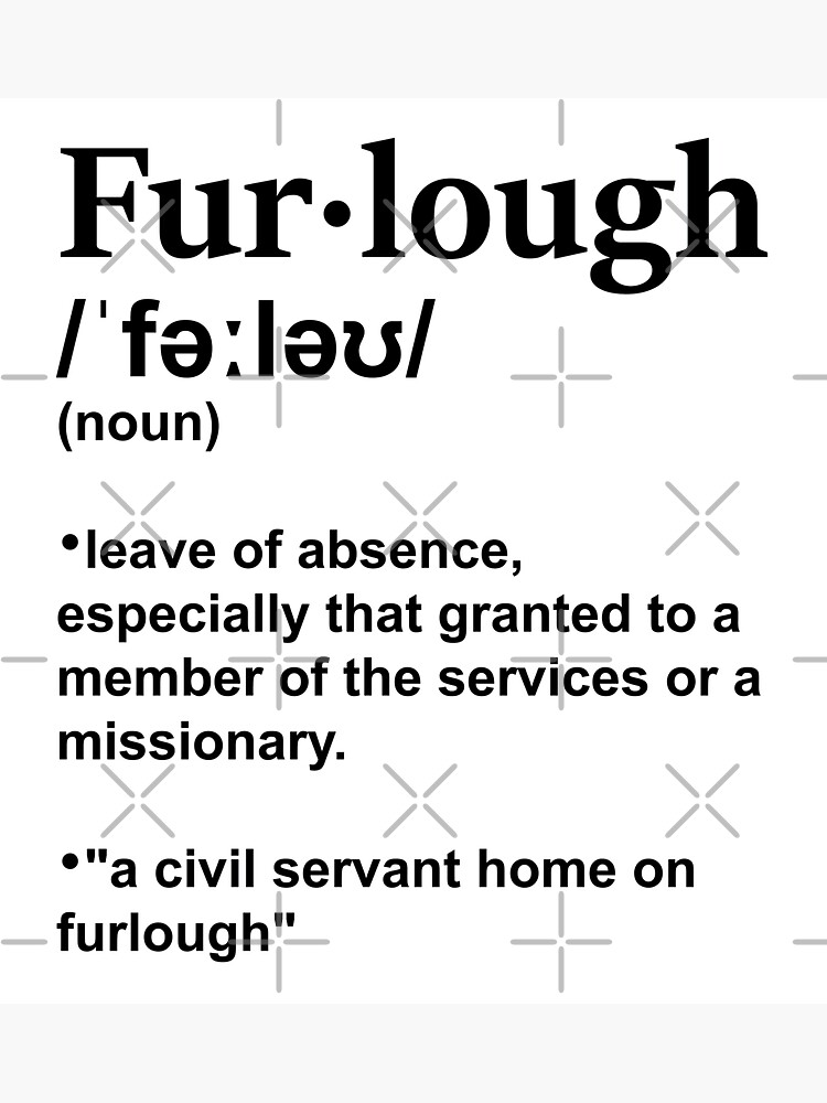 "Furlough Definition" Sticker for Sale by hockeng | Redbubble