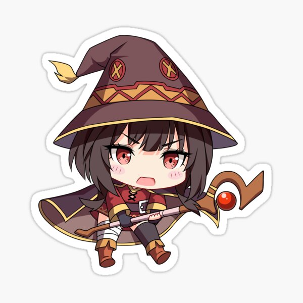 "Megumin Chibi KonoSuba Anime Waifu" Sticker by WaifuClub | Redbubble