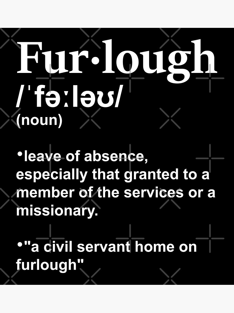 "Furlough Definition" Sticker for Sale by hockeng | Redbubble