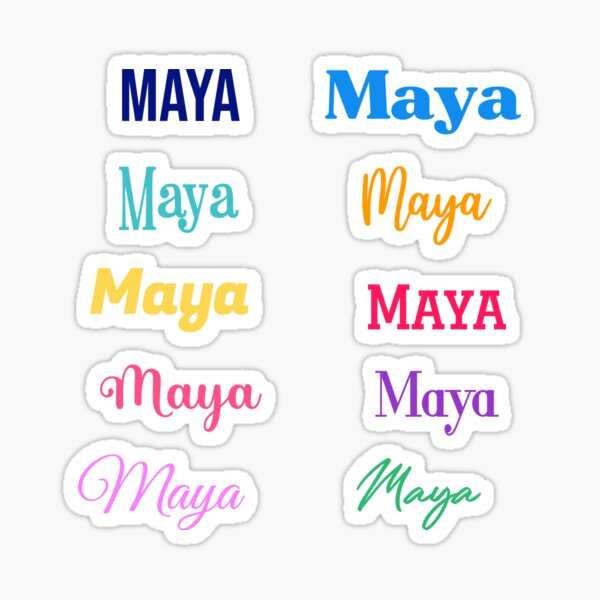 "Maya - Baby Names Girls Unique - Personalized Gift For Her -" Sticker ...