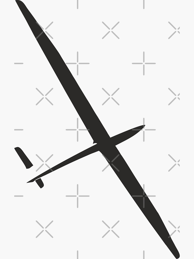 "Glider flying glider pilot glider plane" Sticker by TobiasAnton ...