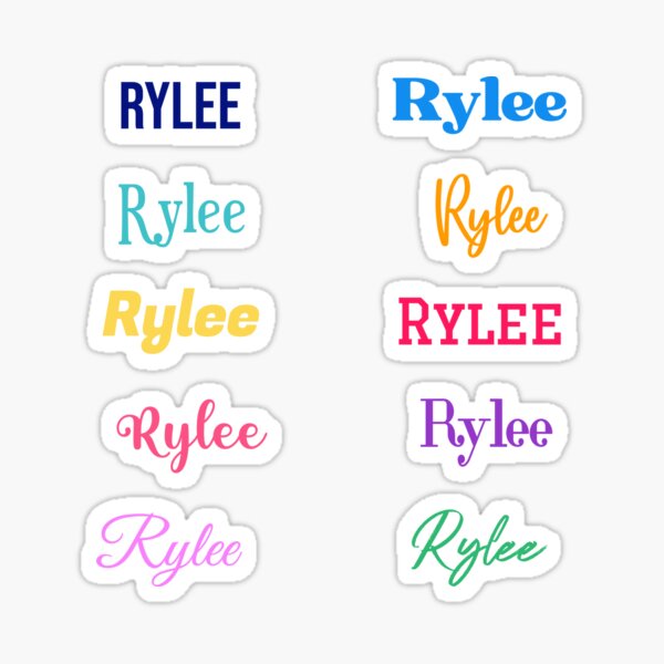 "Rylee - Baby Names Girls Unique - Personalized Gift For Her -" Sticker ...