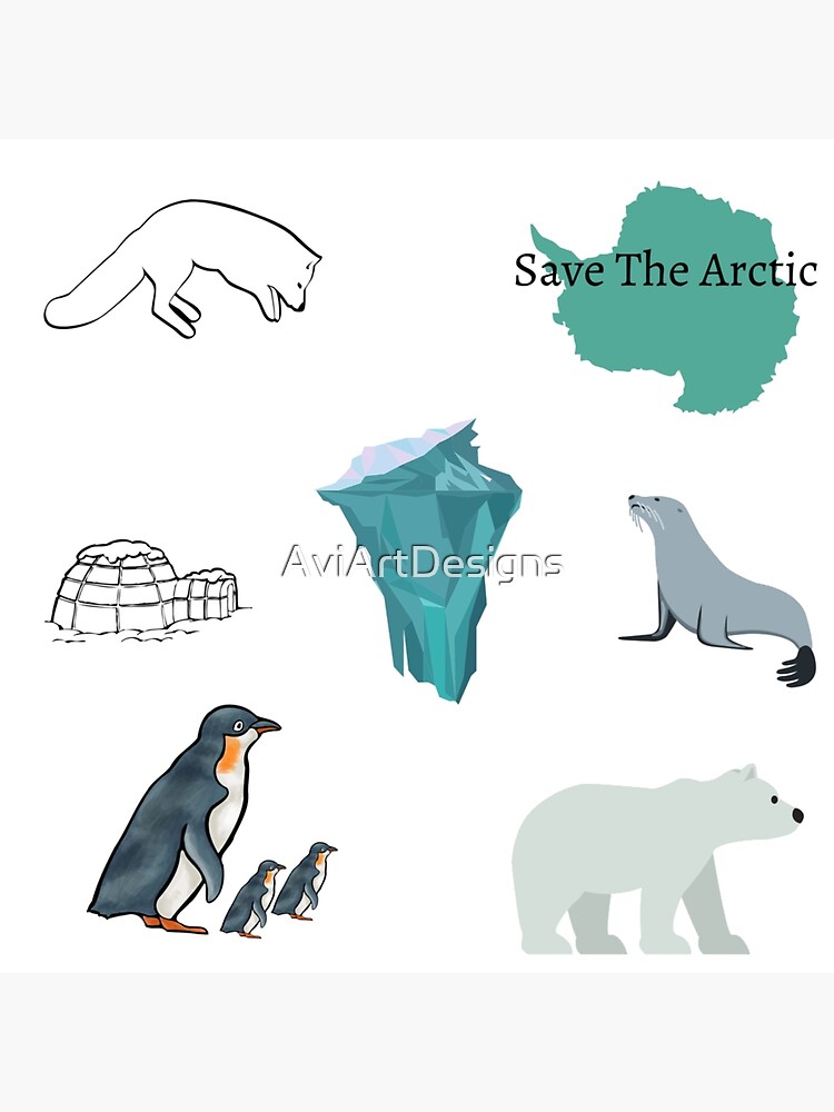 "Save the Arctic- Arctic Animals" Poster for Sale by AviArtDesigns ...