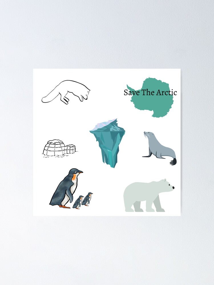 "Save the Arctic- Arctic Animals" Poster for Sale by AviArtDesigns ...