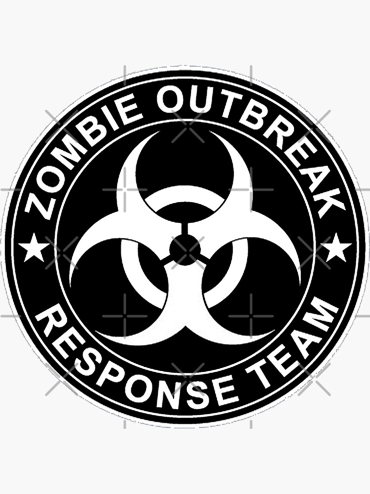 "Zombie Outbreak Response Team Logo" Sticker for Sale by 8675309 ...