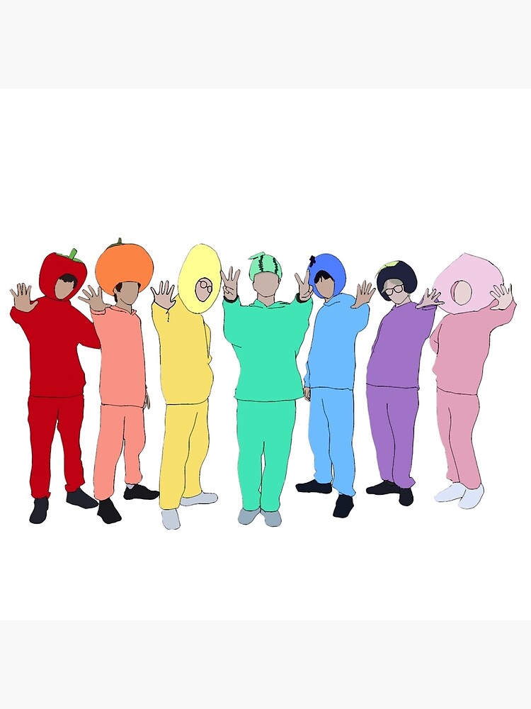 "Enhypen fruit outfit group" Art Print by hanbincookies | Redbubble