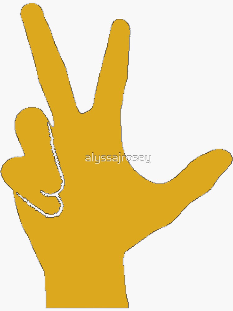 "Vandy Hand Sign" Sticker for Sale by alyssajrosey | Redbubble