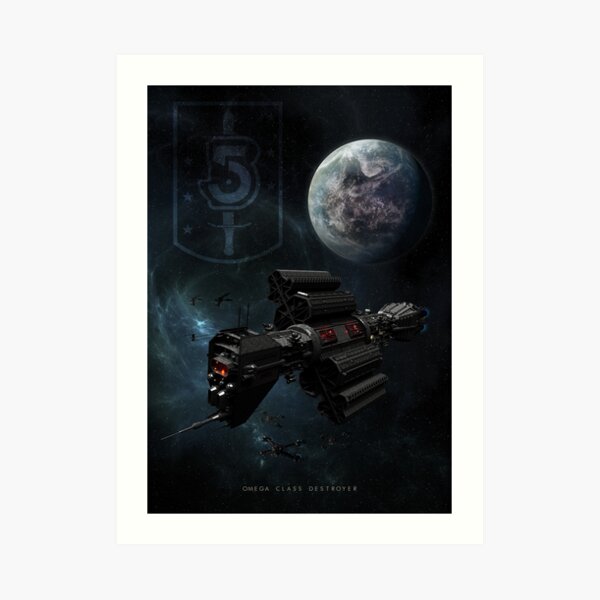 "Babylon 5 - Earth Alliance Omega Class Destroyer" Art Print by rykker ...