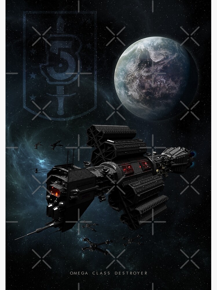 "Babylon 5 - Earth Alliance Omega Class Destroyer" Poster for Sale by ...