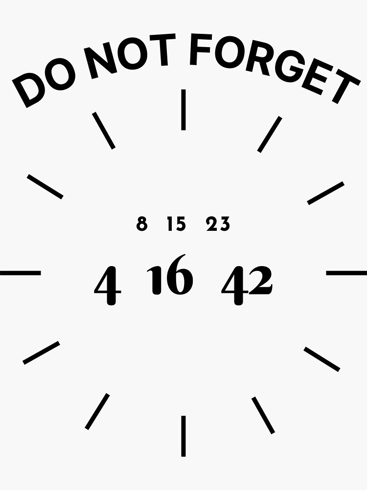 "Lost Numbers" Sticker by LeoFelix | Redbubble