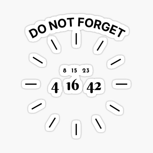 "Lost Numbers" Sticker by LeoFelix | Redbubble