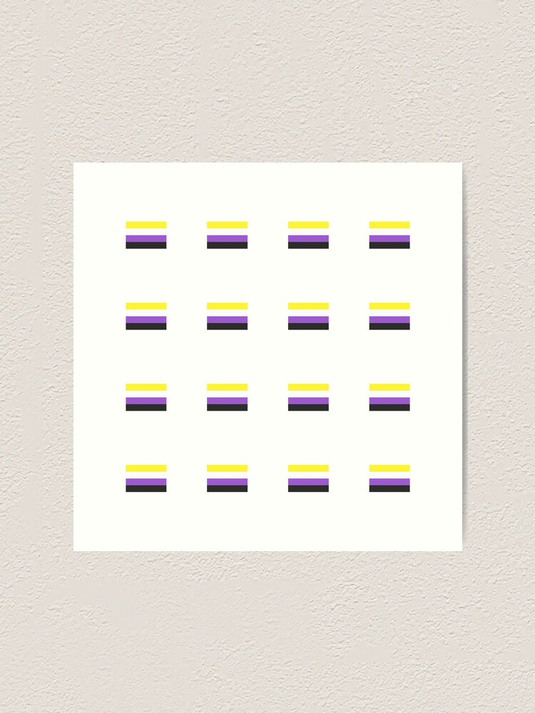 "Nonbinary flag sticker pack - 16 non-binary stickerpack" Art Print for ...