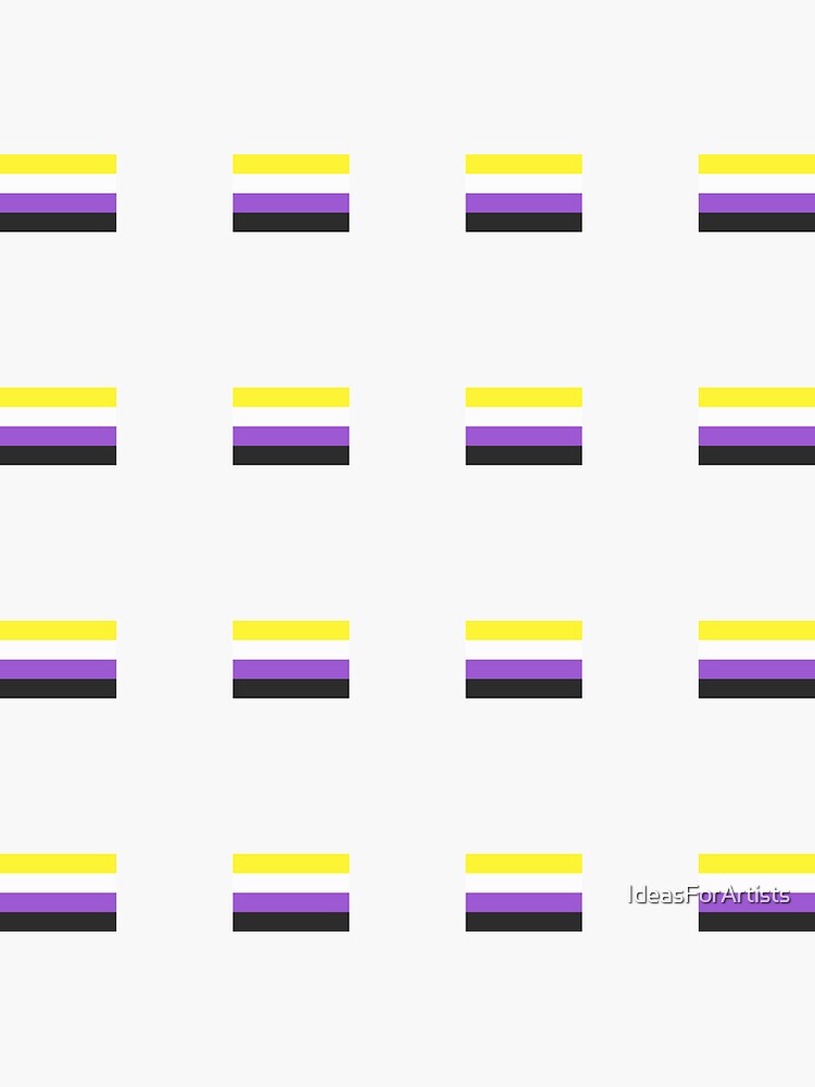 "Nonbinary flag sticker pack - 16 non-binary stickerpack" Sticker for ...
