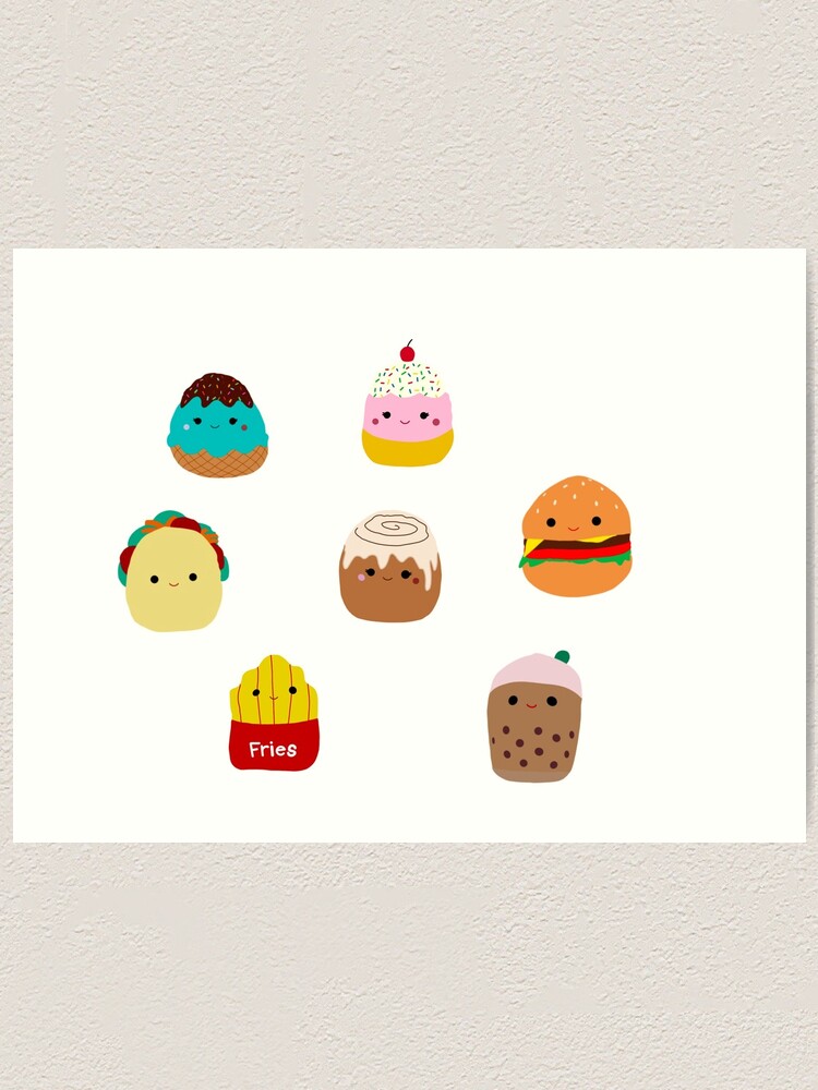 "squishmallow food sticker pack " Art Print for Sale by Oddreyjackson ...
