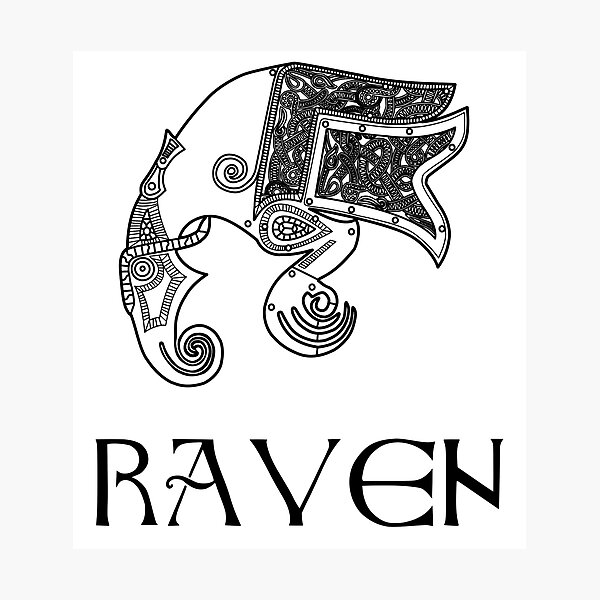 "Raven - Anglo Saxon Art" Photographic Print for Sale by sirglennbo ...