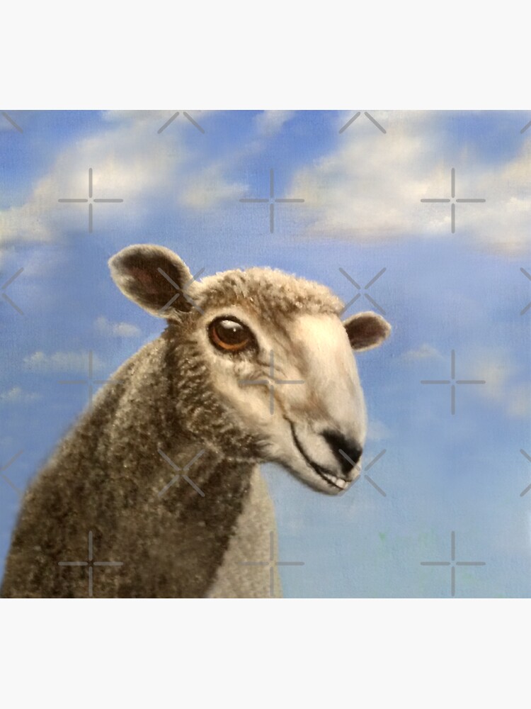 "Smiling Sheep" Sticker by AndrejaPrpic | Redbubble