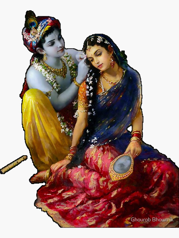 "Radha Krishna love story" Sticker for Sale by Ghourob Bhowmik | Redbubble