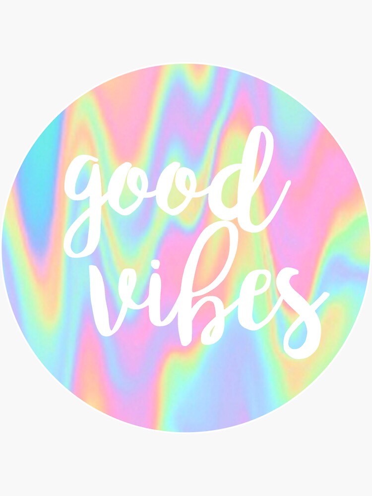 "Good Vibes: Rainbow" Sticker for Sale by kennedyjane | Redbubble