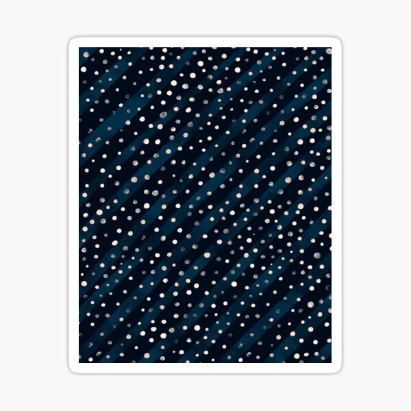 "Midnight Blue and Rose Gold Dots Abstract" Sticker for Sale by ...