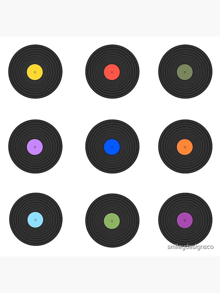 "records sticker pack " Art Print by smileydesignsco | Redbubble