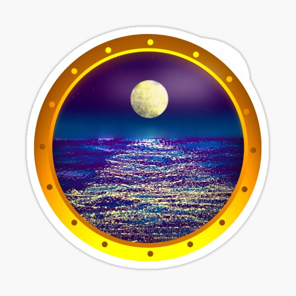 "through the porthole" Sticker by astroturph | Redbubble