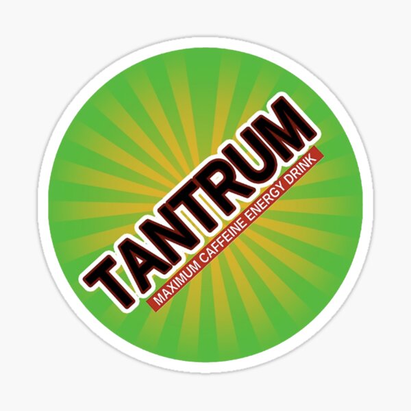 "TANTRUM ENERGY LOGO" Sticker by Bubbledavid | Redbubble