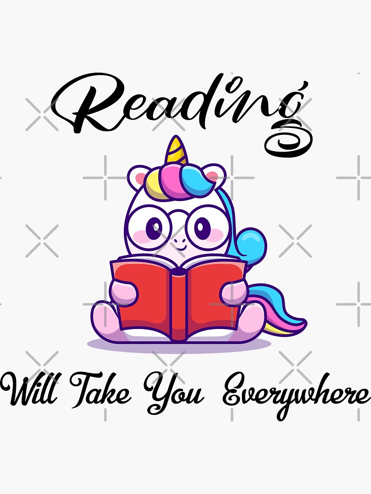 "Reading Will Take You Everywhere - cute family gift" Sticker for Sale ...