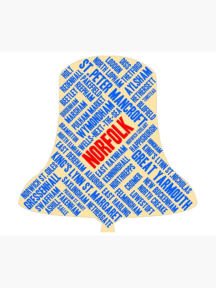 "Norfolk 8+ Bell Towers in Cream" Poster for Sale by Grandsire | Redbubble