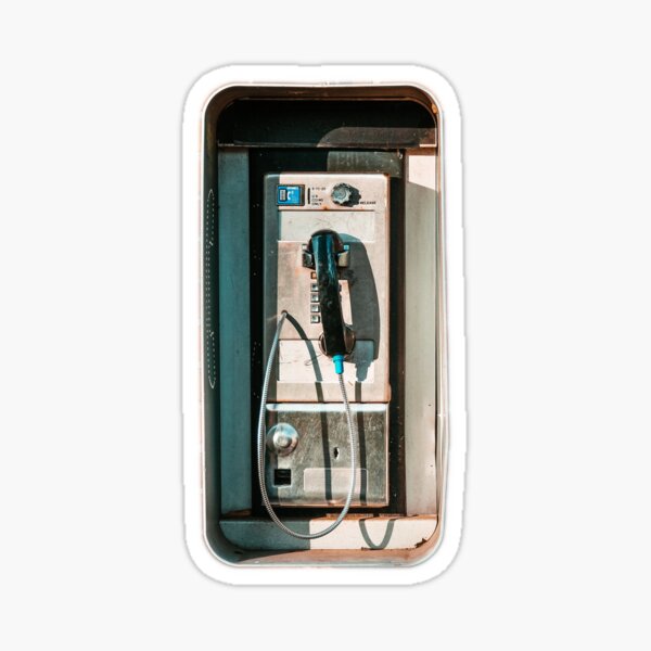"Vintage Payphone" Sticker for Sale by Dr-Poppy | Redbubble