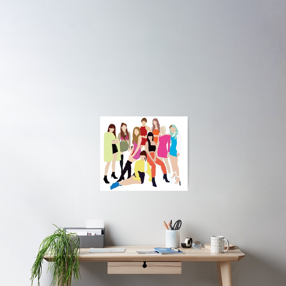 "Twice Fancy Silhouette" Poster for Sale by ikramabukar | Redbubble
