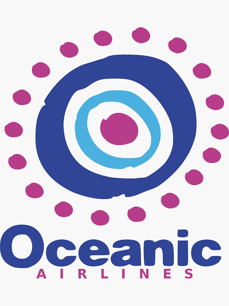"OCEANIC AIRLINES LOGO - high quality" Sticker by Bubbledavid | Redbubble