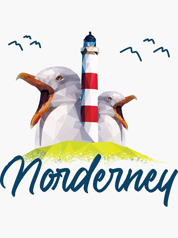 "Norderney North Sea Island Holiday Gift Lighthouse" Sticker for Sale ...