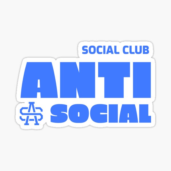 "Anti Social Social Club" Sticker for Sale by Graykat | Redbubble