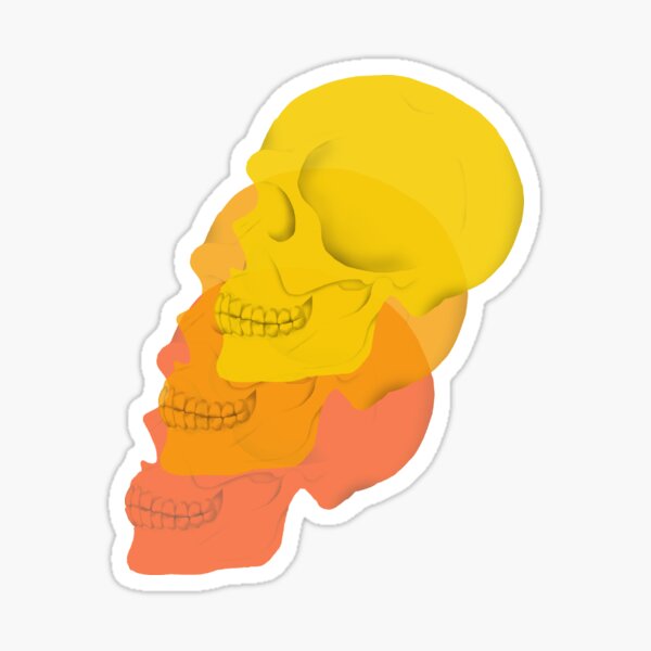 "Stacked Skulls" Sticker for Sale by MissMew- | Redbubble
