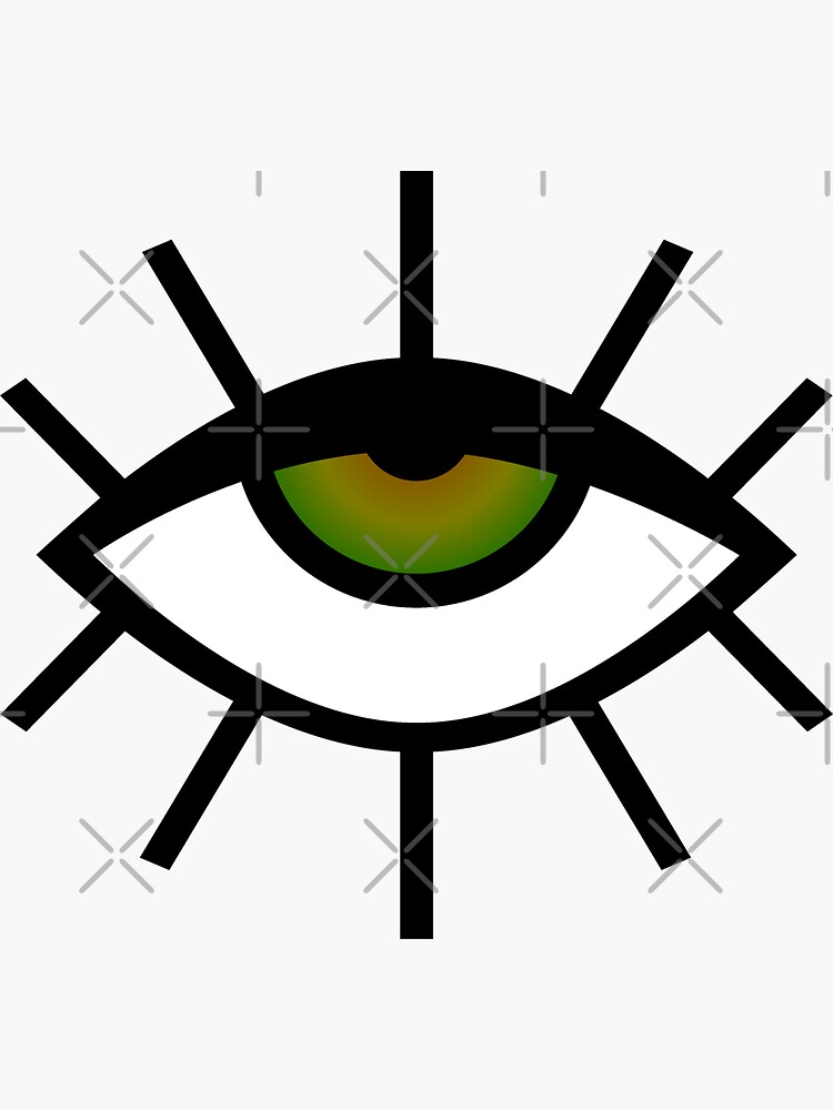 "Hazel Eyes and Mascara" Sticker for Sale by MariCG | Redbubble