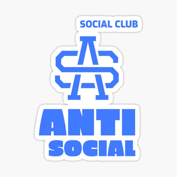 "Anti Social Social Club" Sticker for Sale by Graykat | Redbubble