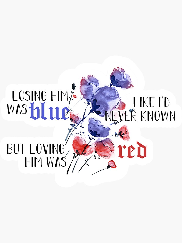 "taylor swift red lyrics" Sticker for Sale by daniflips | Redbubble