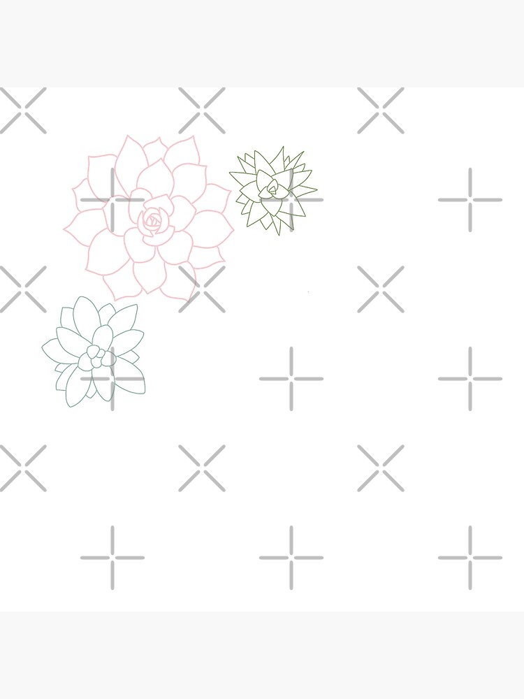 "Succulent Trio Outline" Poster by HSprings | Redbubble