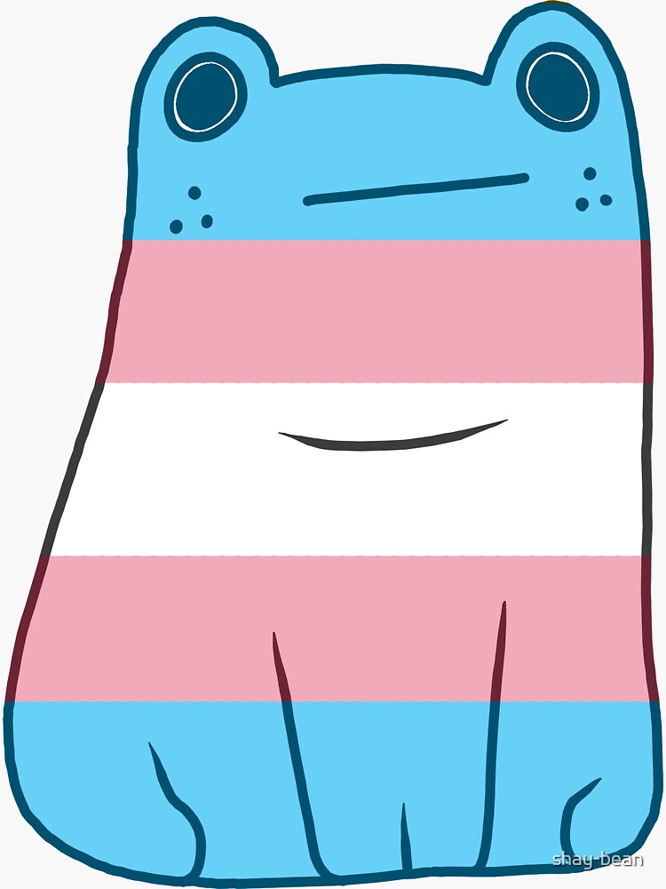 "Trans Pride Frog" Sticker for Sale by shay-bean | Redbubble