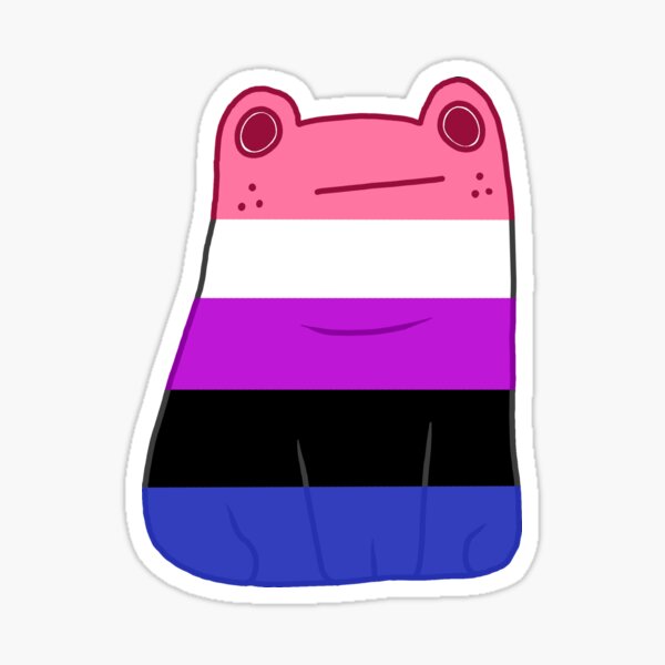 "Genderfluid Pride Frog" Sticker for Sale by shay-bean | Redbubble