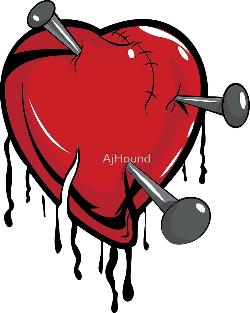 "Nailed Heart" by AjHound | Redbubble