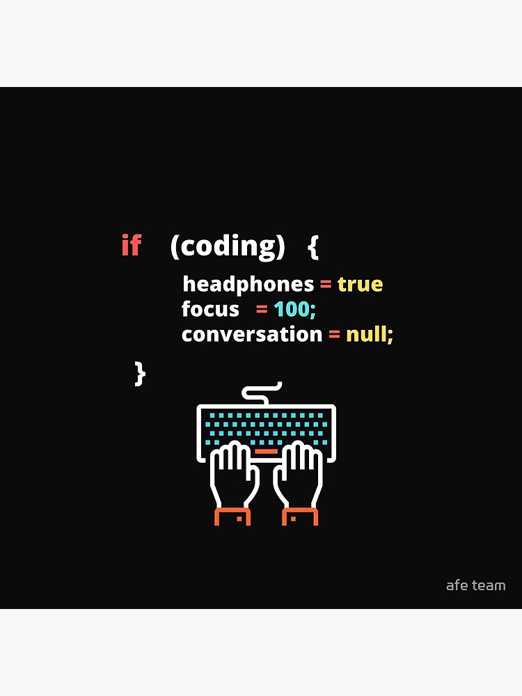 "Programming If Coding Headphones Focus Gift " Art Print by aferni | Redbubble