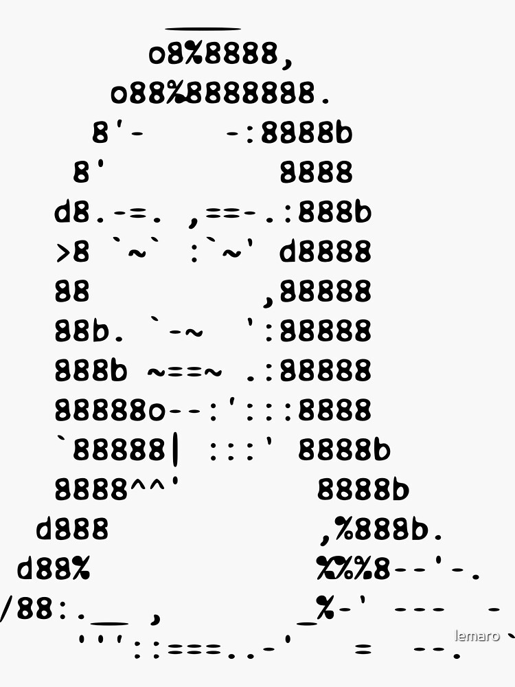 "Mona Lisa ASCII Art" Sticker by lemaro | Redbubble