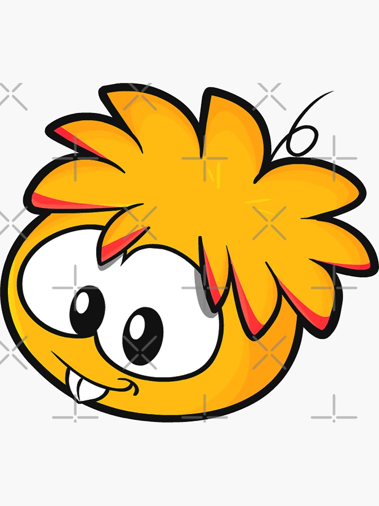 "The cute Puffle: A smiling orange puffle" Sticker by Zulfiqqar | Redbubble