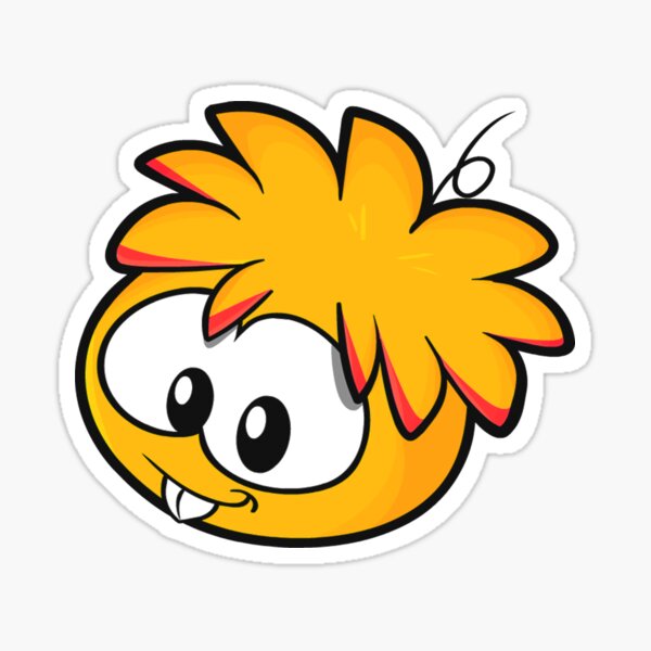 "The cute Puffle: A smiling orange puffle" Sticker by Zulfiqqar | Redbubble