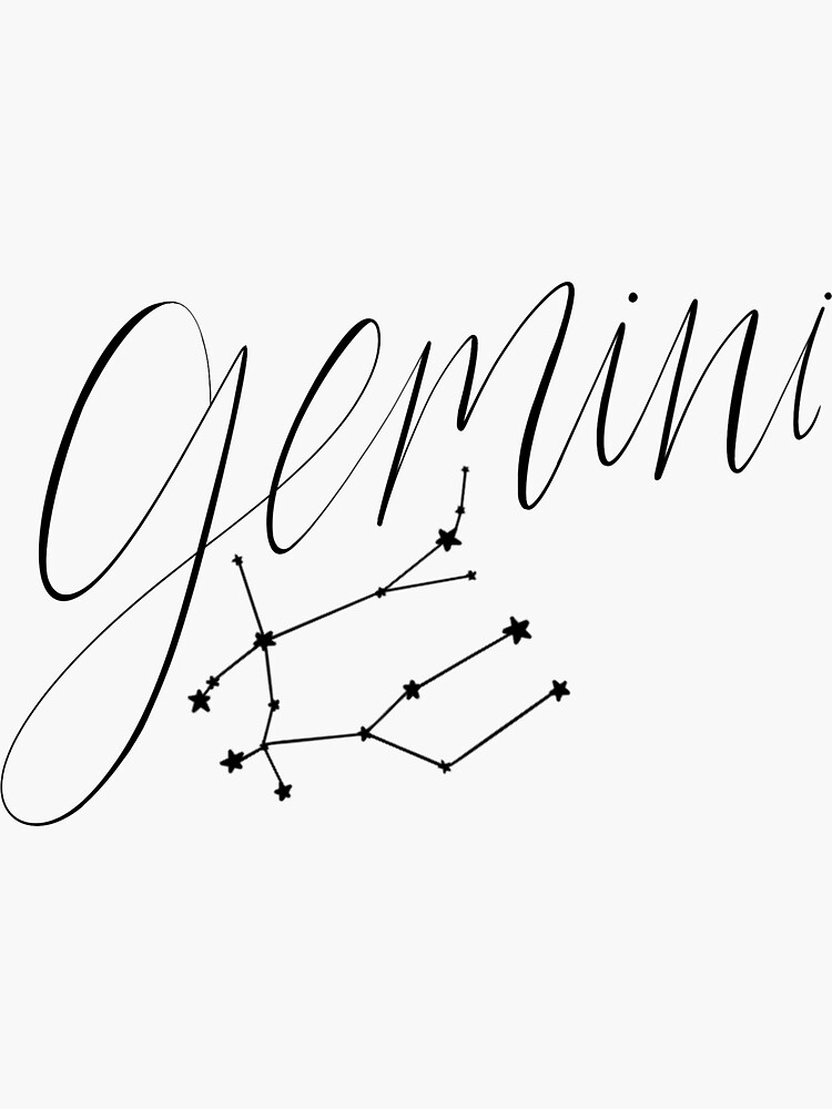 "Gemini sticker" Sticker for Sale by JAdesigns5 | Redbubble