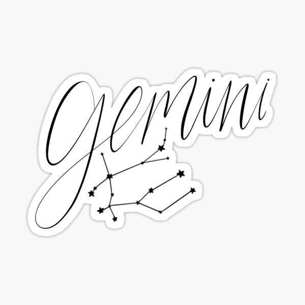 "Gemini sticker" Sticker for Sale by JAdesigns5 | Redbubble
