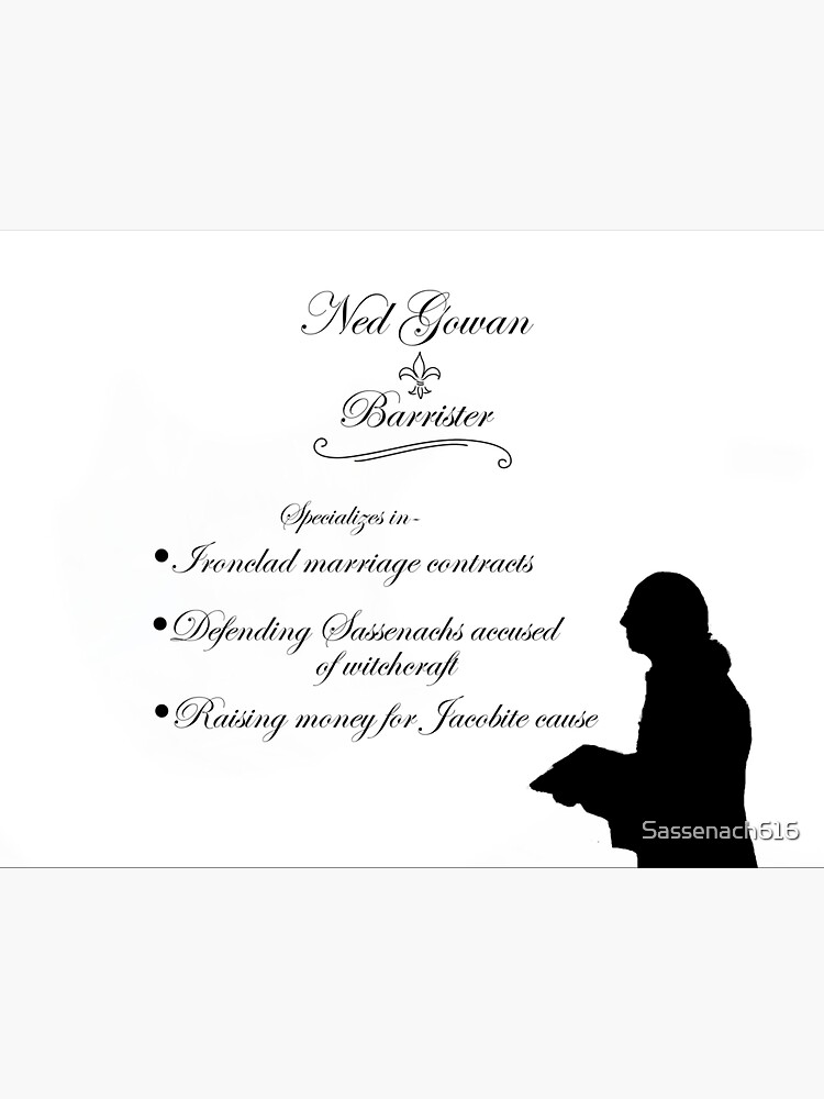"Outlander/Ned Gowan/Barrister" Sticker for Sale by Sassenach616 ...